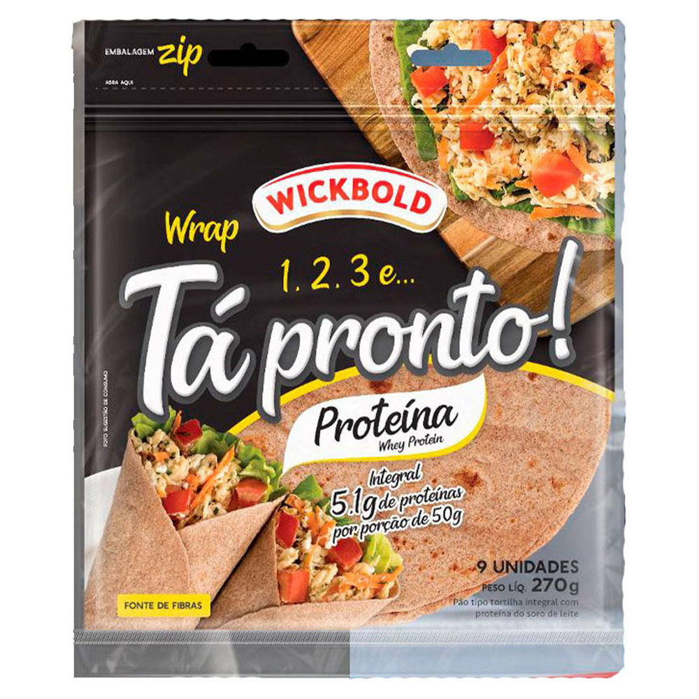 PAO TORTILHA WICKBOLD 270G PROTEINA | STO Atacadista